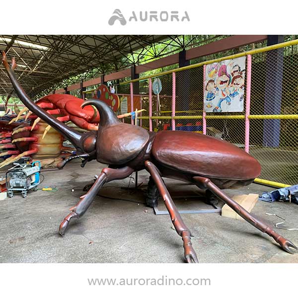 Animatronic Insect Unicorn Beetle For Garden