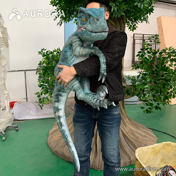 Realistic baby dinosaur hand puppets for popular Velociraptor Puppets