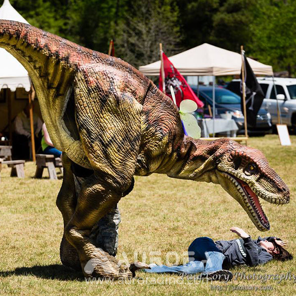 Walking Dinosaur Costumes - Pink Velociraptor In AURORA DINO