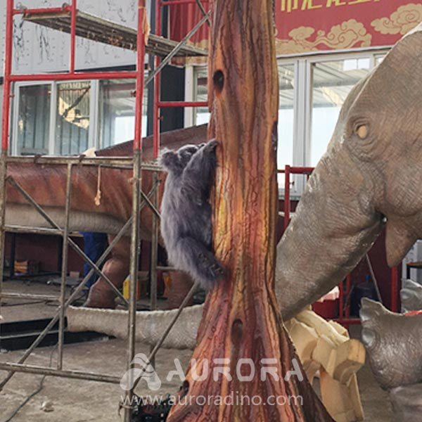 Baby Koala Climbing Tree Animatronic Group